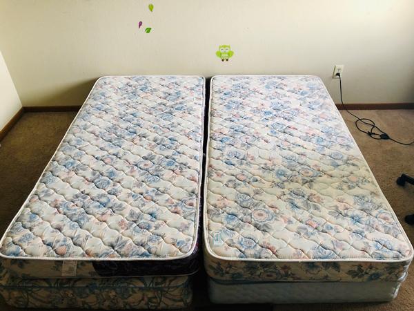 2 single mattress with box spring